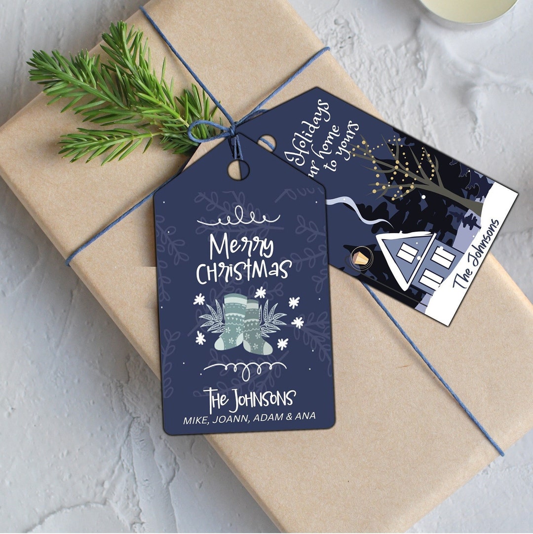 Personalized Gift Tags, Present Labels Christmas Gift Tags Editable to ...