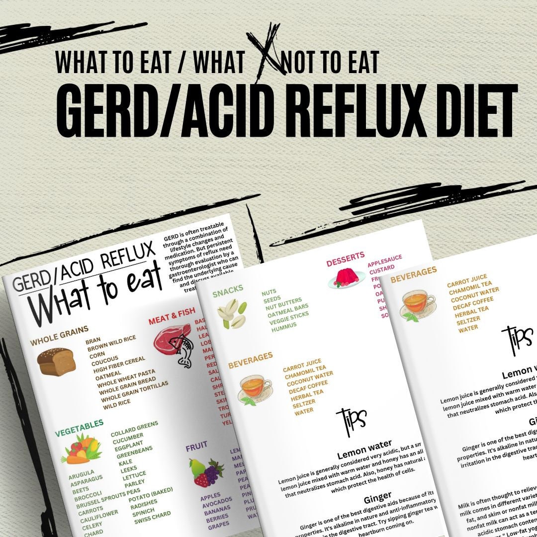 GERD, Acid Reflux,heartburn Food List and Diet Guide W/recipes ...
