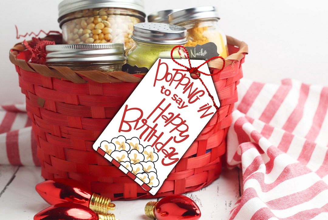 Just Popping in Fun Gift Tags, Gift Tags, Printable Tags, Christmas ...