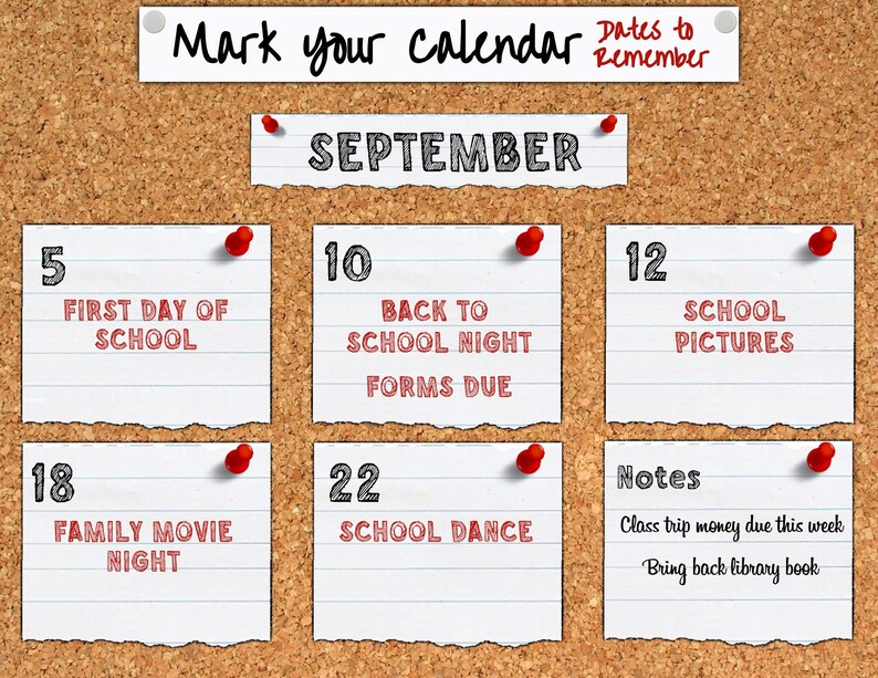 Calendar Template, Important Dates, Classroom Schedule, Editable in ...