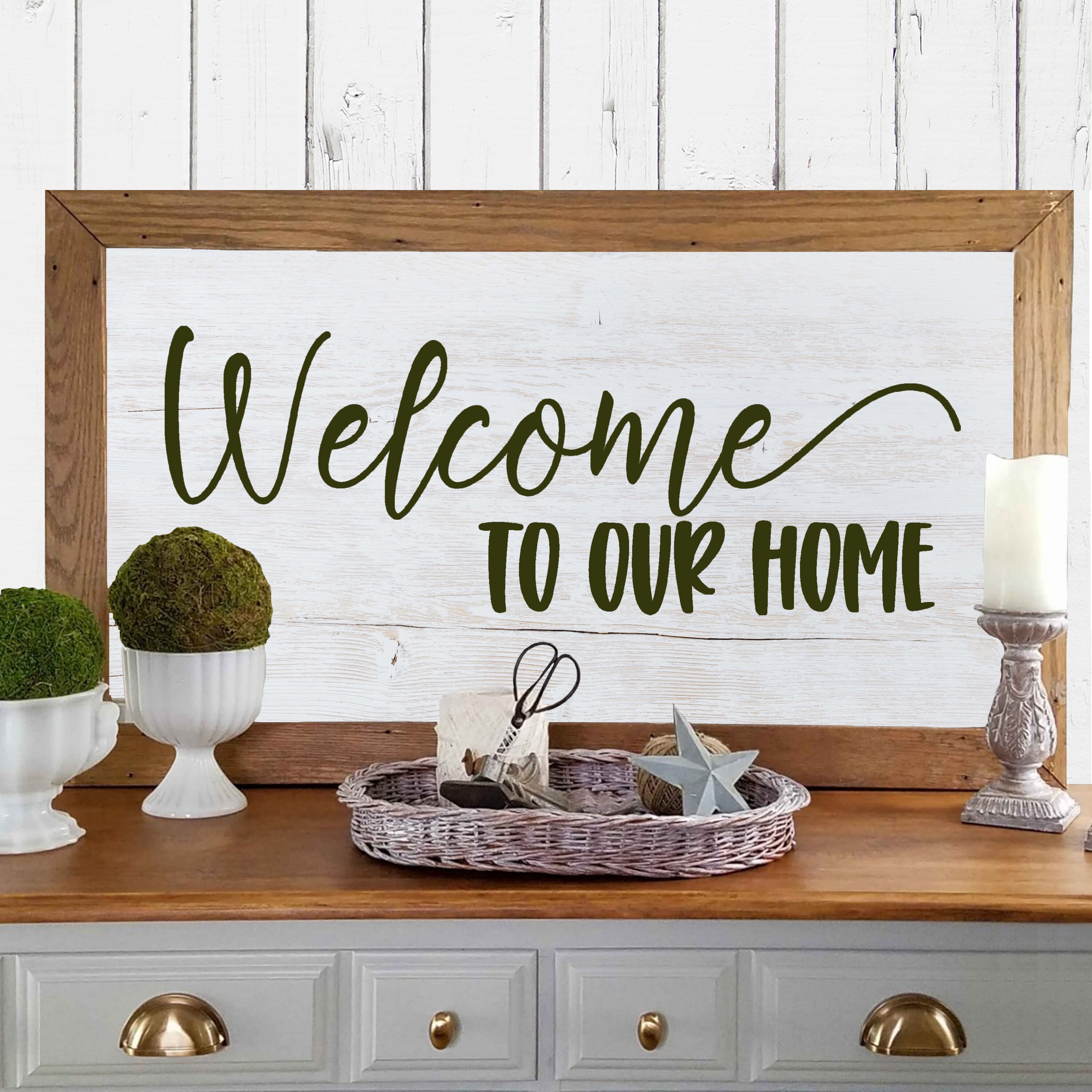 Welcome to Our Home Template Welcome DIY Sign Home Decor - Etsy