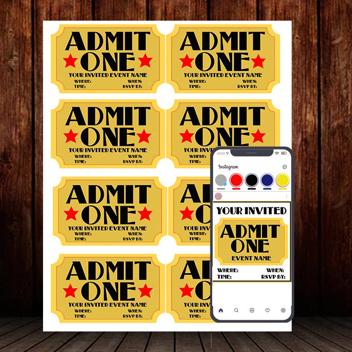 Admit One Blank