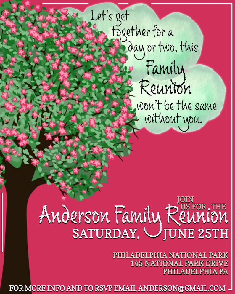 Family Reunion Flyer and Instagram Templateevent - Etsy