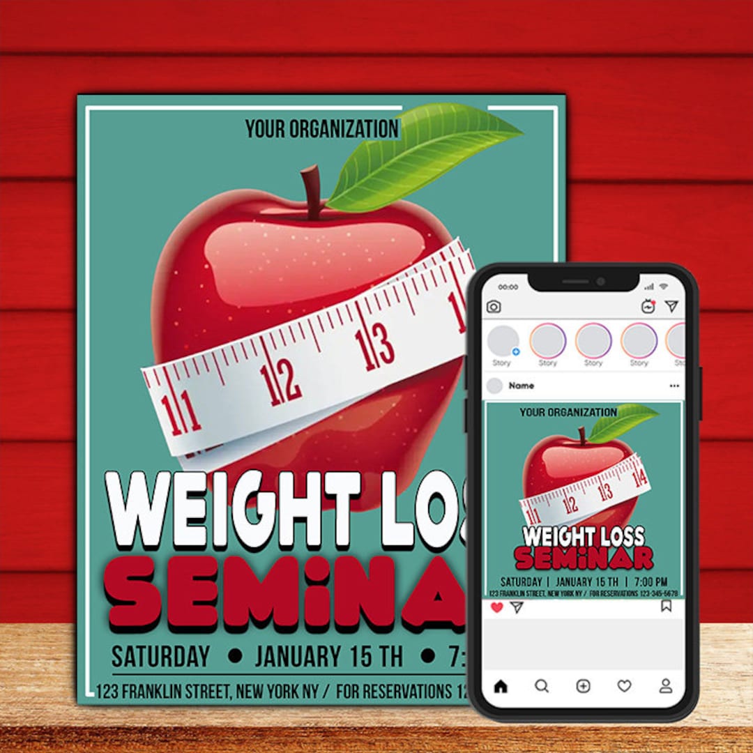 Weight Loss Flyer and Social Media Post Tempal, Editable in Photoshop ...