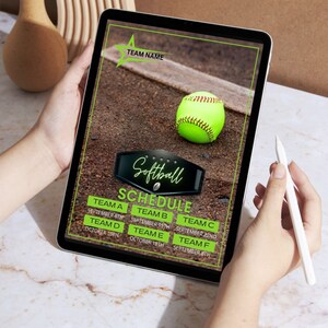Softball Schedule Flyer and Instagram Post Template, Sports Flyer ...