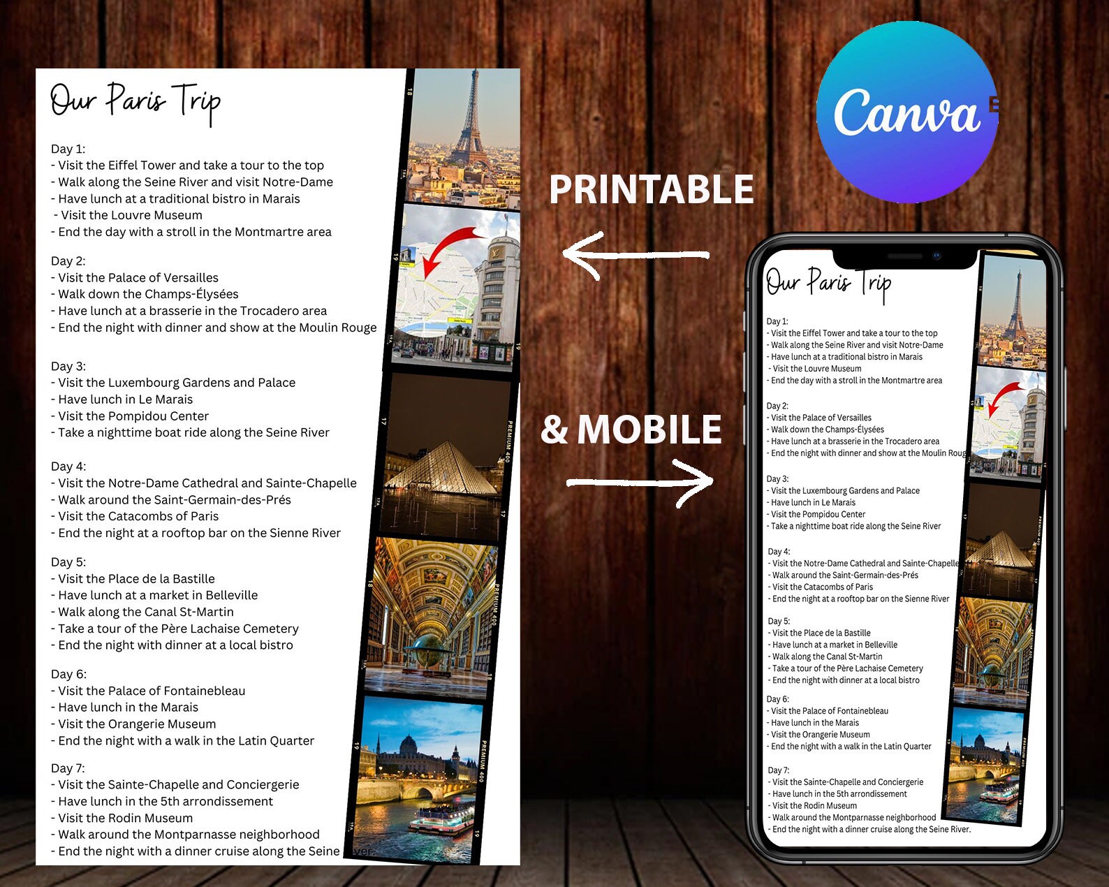 Dubai UAE Travel Itinerary, Vacation Planner, Editable in Canva,2 ...