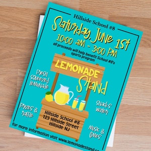 Lemonade Stand Flyer and Instagram Post Template, Editable Photoshop ...