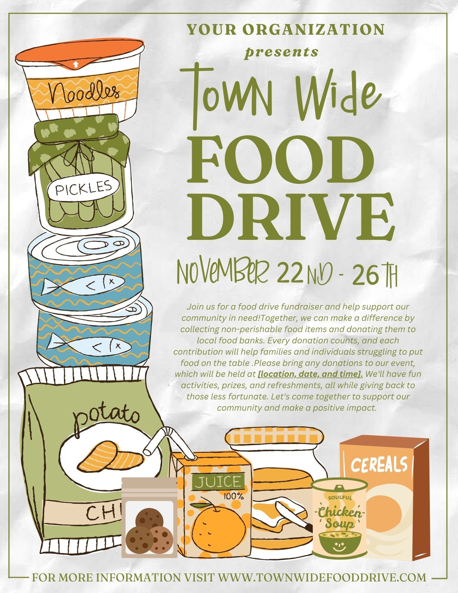 Food Drive Template - Social Media Post - Editable in Canva ...