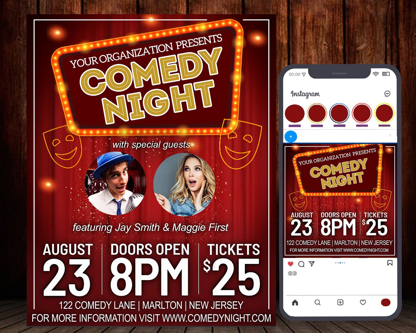 Comedy Night Poster Template