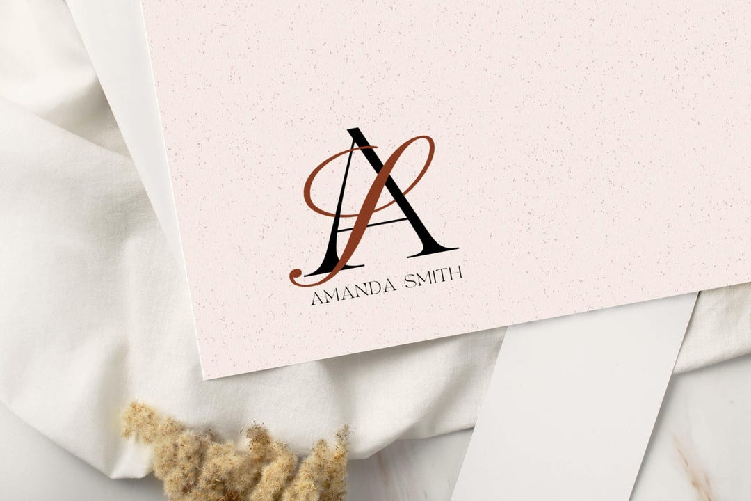 Premade Two Letter Initials Logo Design Template, Editable in Canva ...