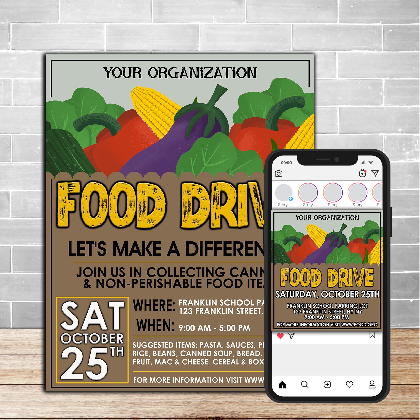Handmade Food Drive Poster