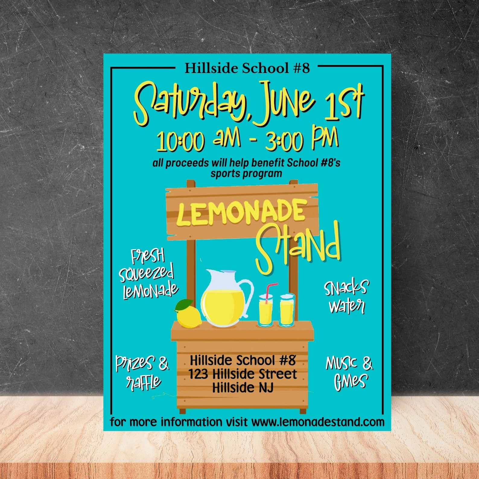 Lemonade Stand Flyer And Instagram Post Template Editable Etsy