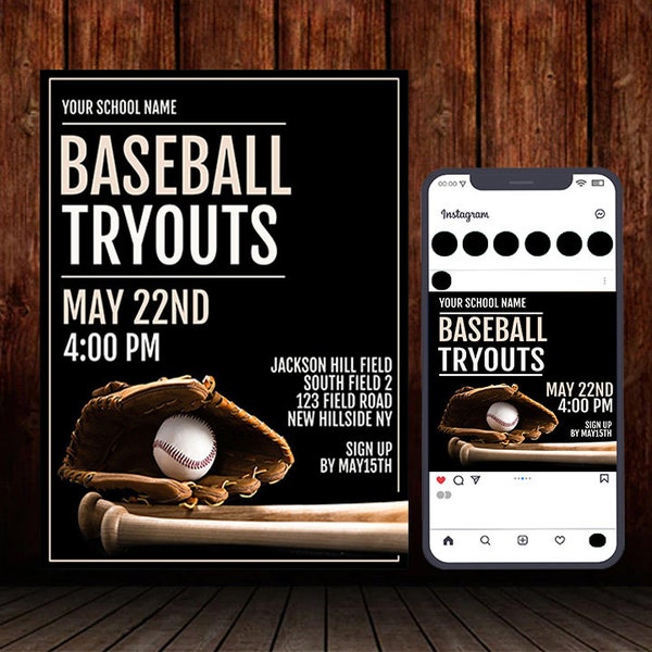 Baseball Tryout Template - Etsy
