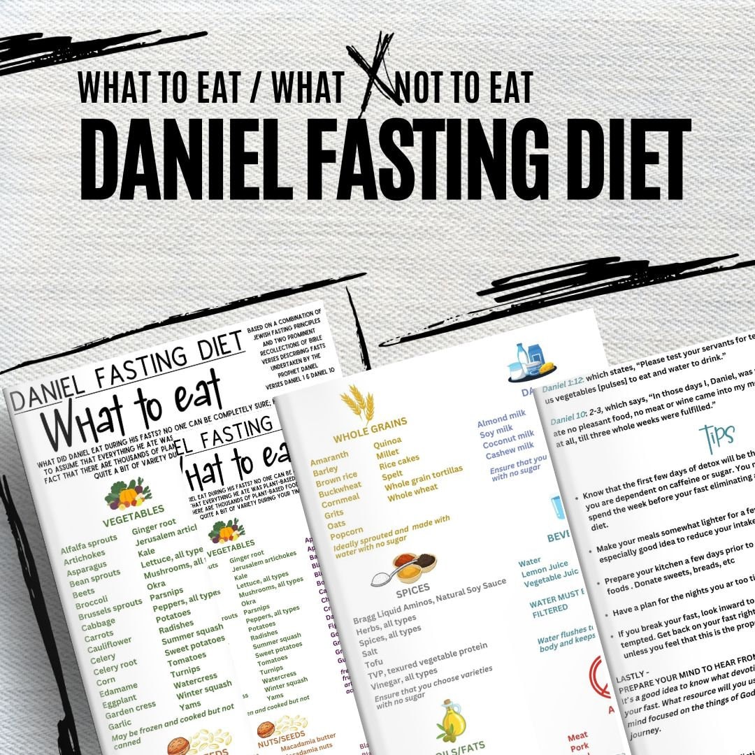 Daniel 21 Day Fasting Diet Food List and Diet Guide, Patient Education ...