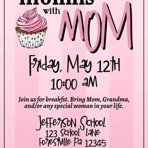 Muffins With Mom Flyer Template - Social Media Post - Editable in Canva ...