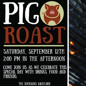 Pig Roast Flyer and Instagram Post Template,event Flyer,editable ...