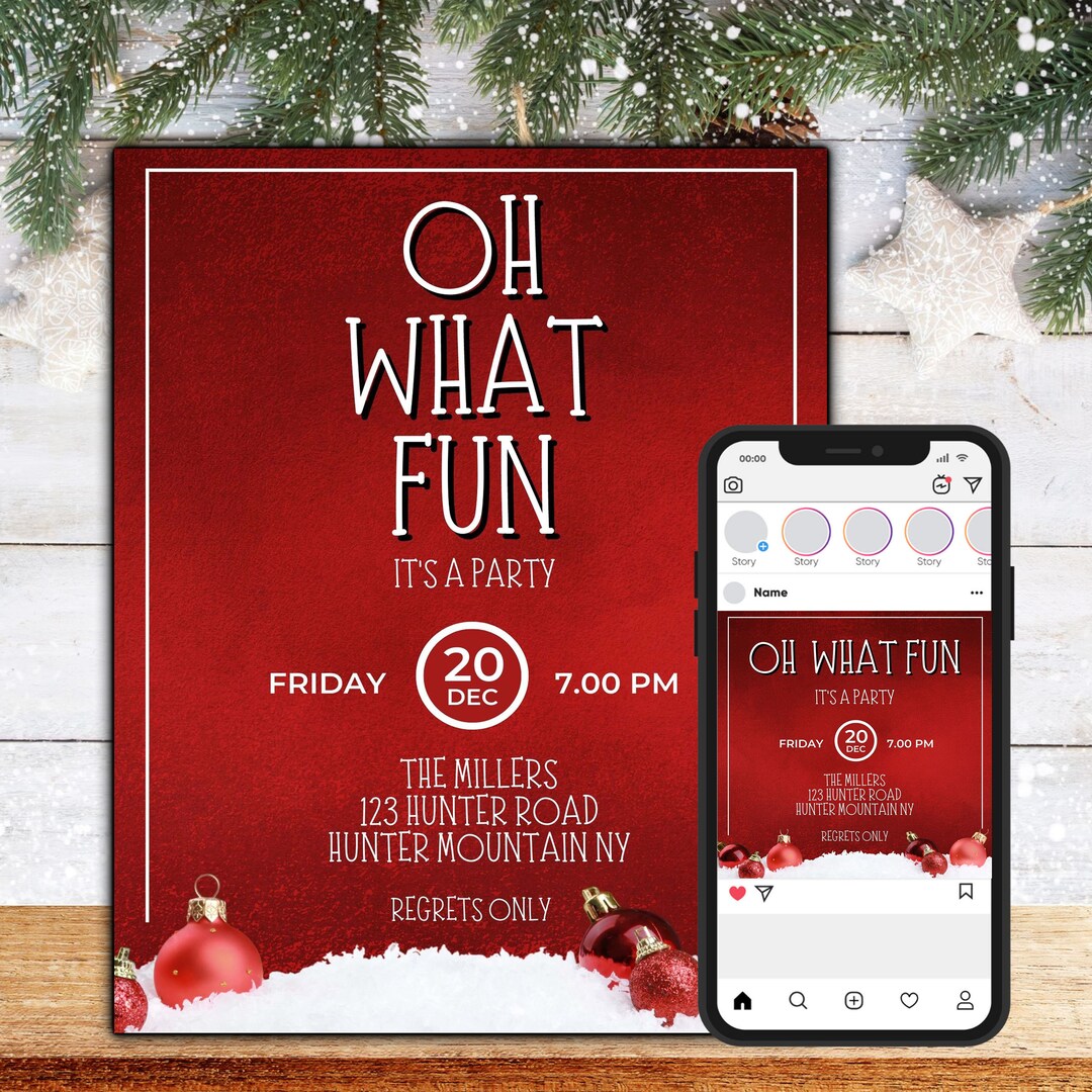 Editable Christmas Party Flyer & Social Media Templates, Editable in ...