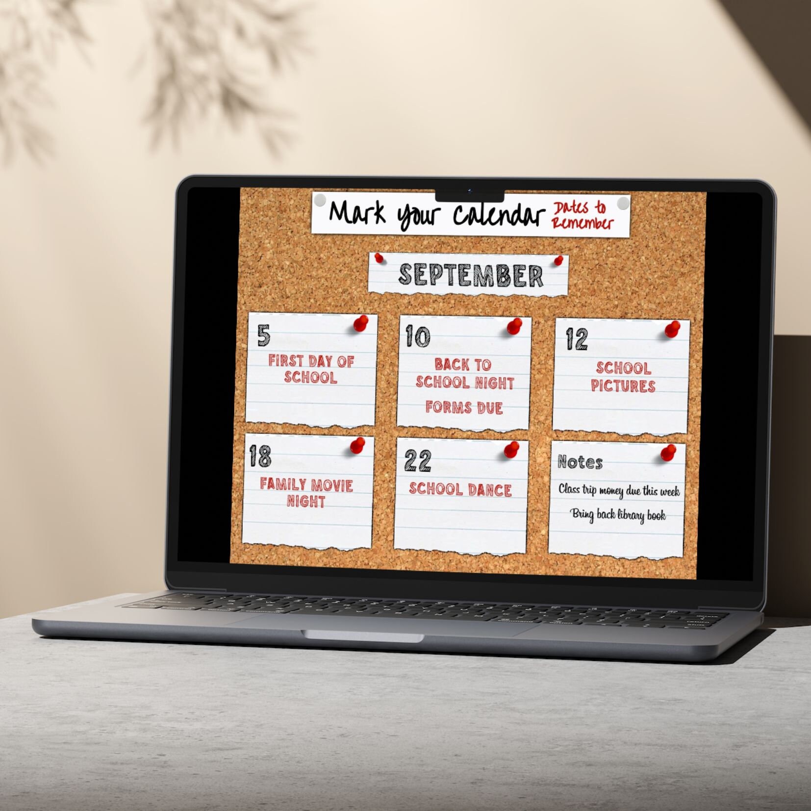 Calendar Template, Important Dates, Classroom Schedule, Editable in ...