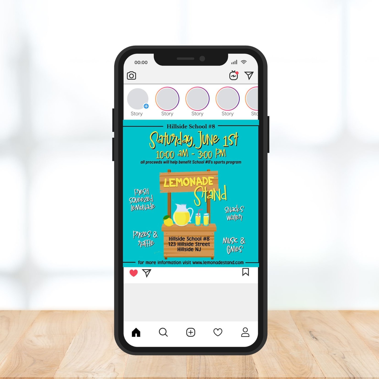 Lemonade Stand Flyer and Instagram Post Template, Editable Photoshop ...