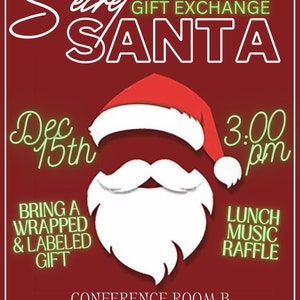 Secret Santa Flyer Template - Social Media Post - Editable in Canva ...