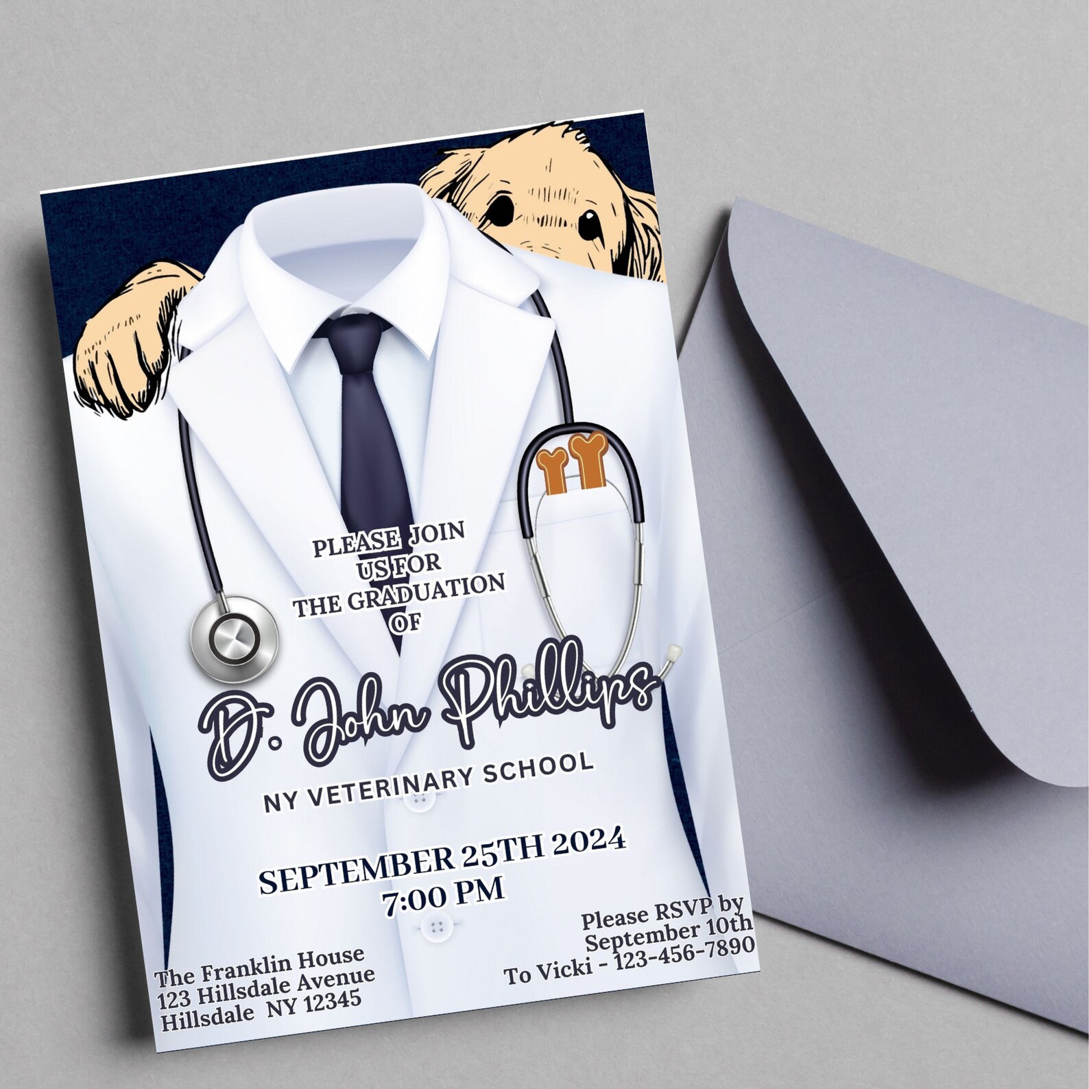 Veterinary School Invitation Template Party Editable in - Etsy