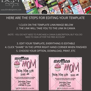 Muffins With Mom Flyer Template - Social Media Post - Editable in Canva ...