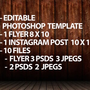 Farm to Table Menu and Instagram Post Template, Editable Photoshop ...