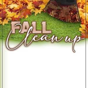 Fall Clean up Flyer and Instagram Post, Editable Photoshop Template ...