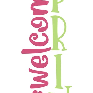 Welcome Spring Vertical Door Sign Instant Download Svg, Dxf, Eps, Jpeg ...