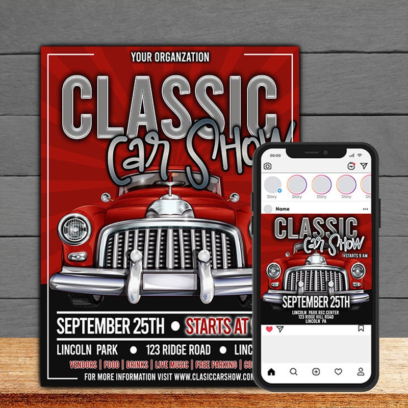 Car Show Flyer Template - Etsy