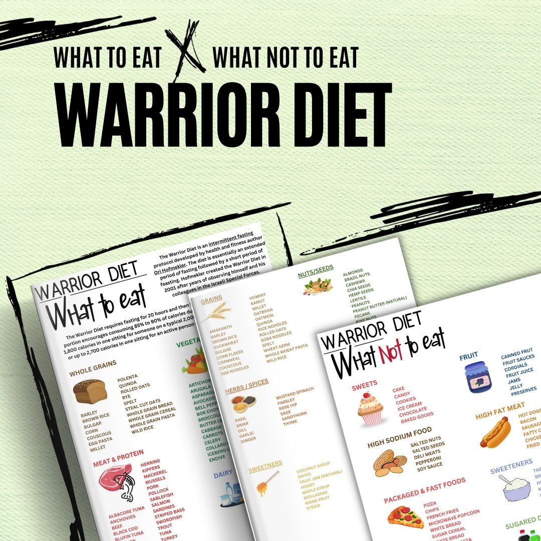 Warrior Fasting Diet and Food List and Diet Guide, Patient Education ...