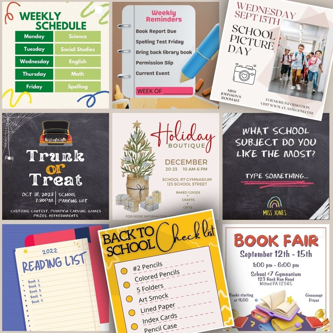 Classroom Instagram Post Templates, Social Media Kit (digital Download ...