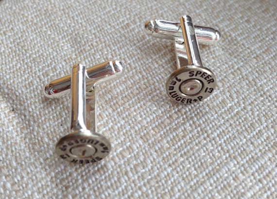 9 Mm Bullet Cuff Links | Etsy