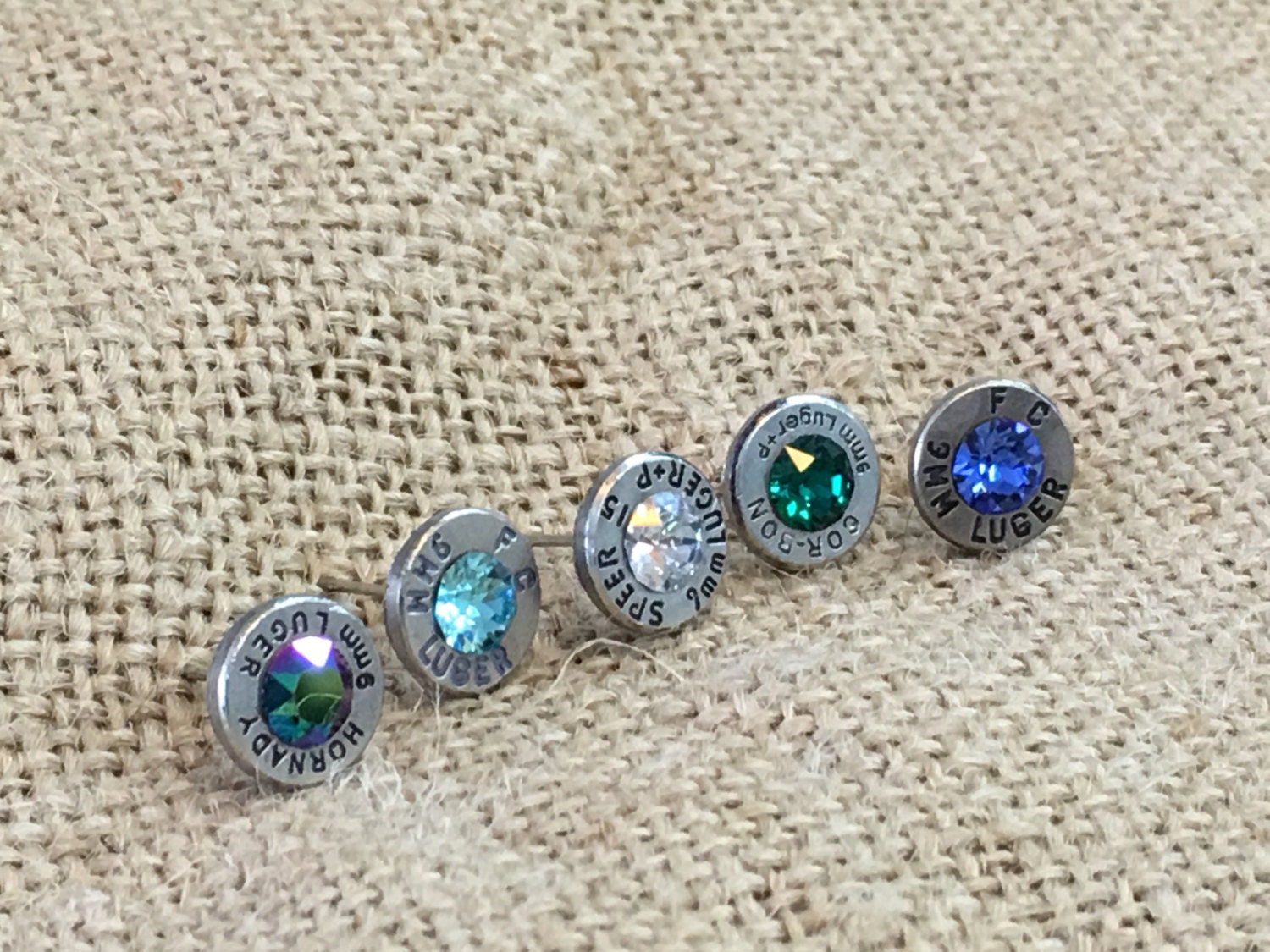 Bullet Earrings With Swarovski Crystals - Etsy
