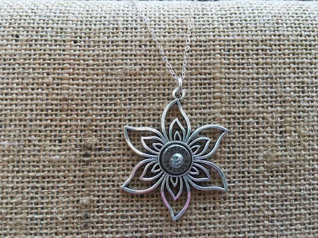 Flower Bullet Necklace - Etsy