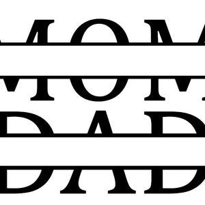Mom Dad Split Monogram, Mom Monogram Svg, Dad Monogram Svg - Etsy