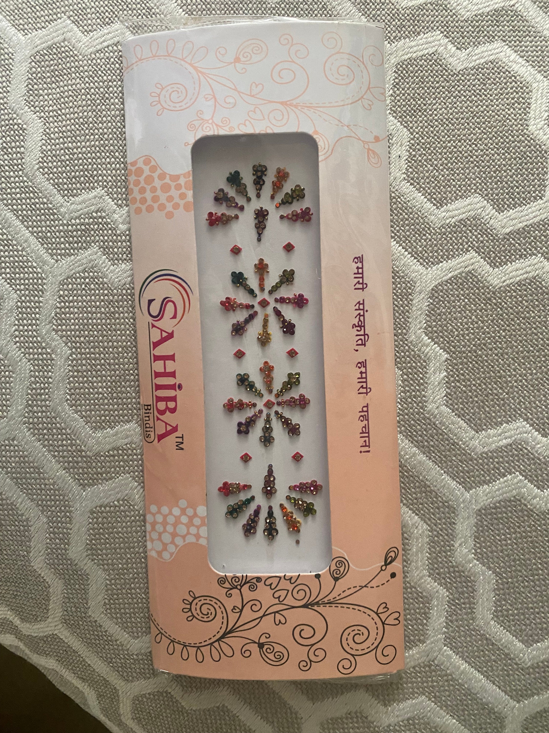 Long Colourful Bindis With Studs - Etsy