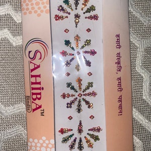 Long Colourful Bindis With Studs - Etsy