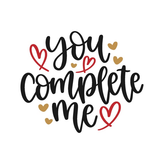 You Complete Me Svg Png - Etsy