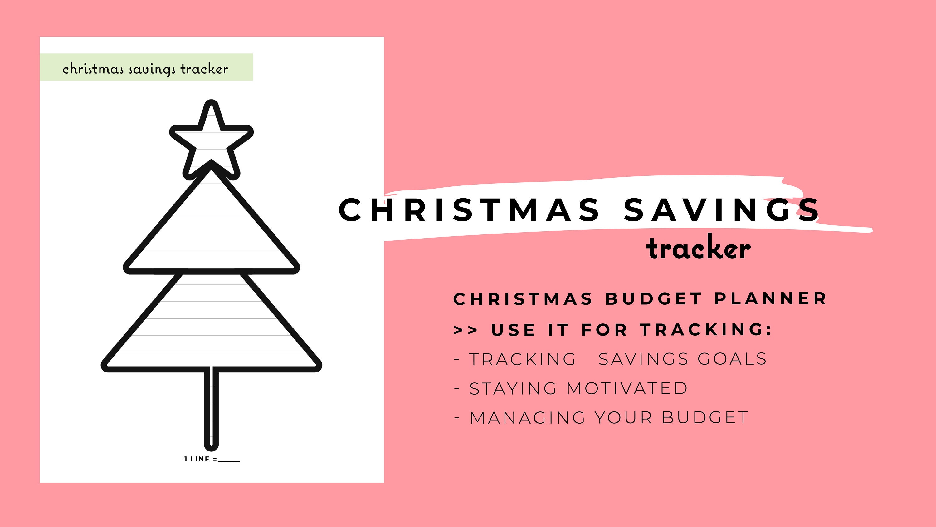 Christmas Savings Tracker Printable // Christmas Tree Savings Tracker ...