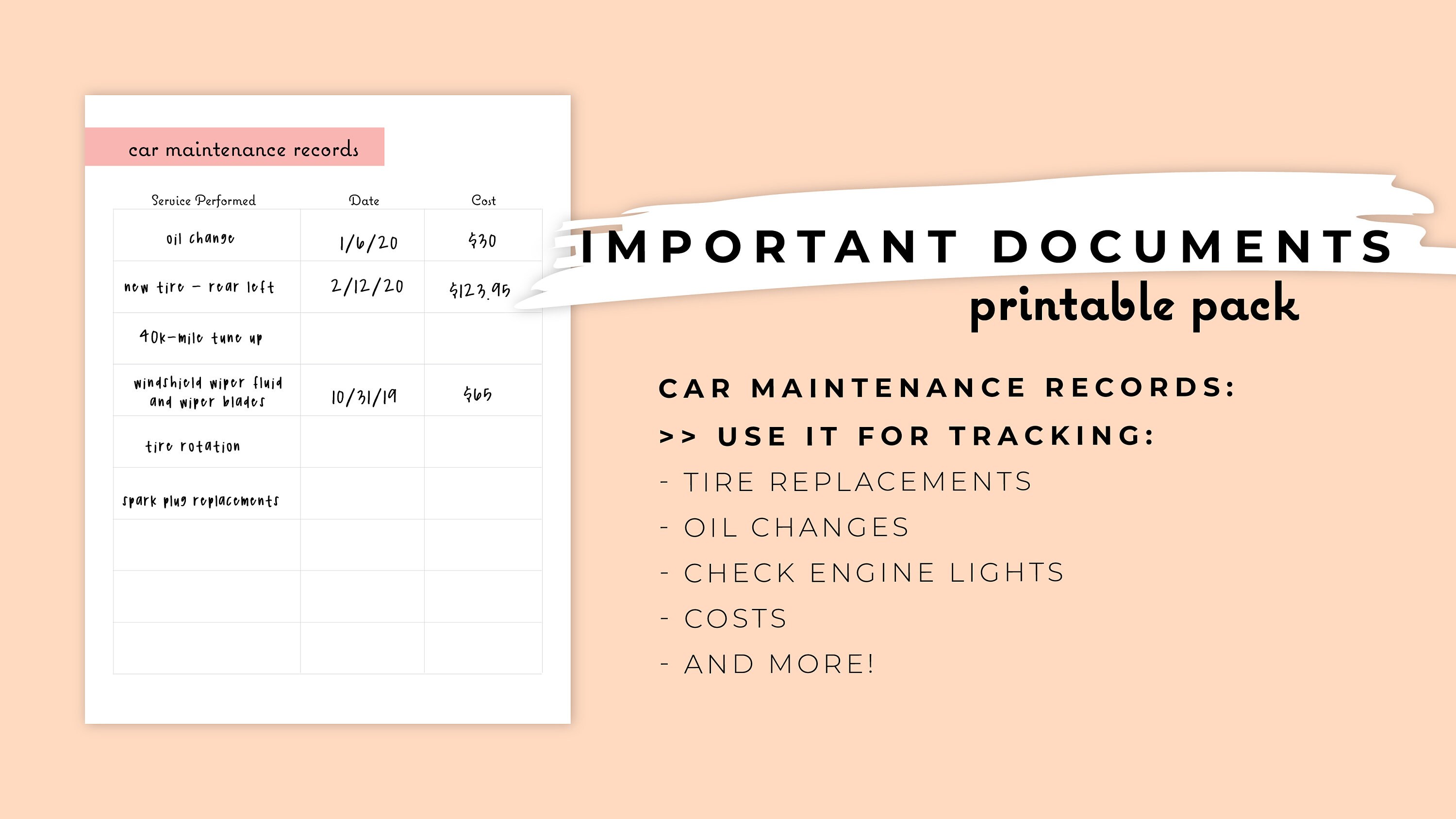 Important Documents Printable Pack colorful // Fun Home Management ...