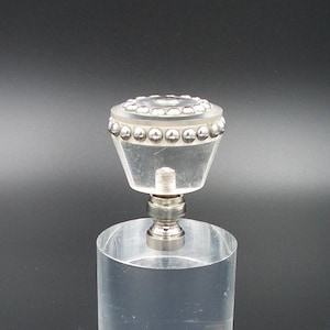 Custom Lamp Finial With Round Lucite and Silver Studs on Top and Sides ...