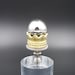 Custom Lamp Finial With a Silver Mirrored Orb & Matte Gold Crown - Etsy