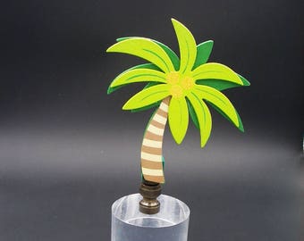 Custom Lamp Finial Featuring A Tree Stump With a Squirrel and | Etsy