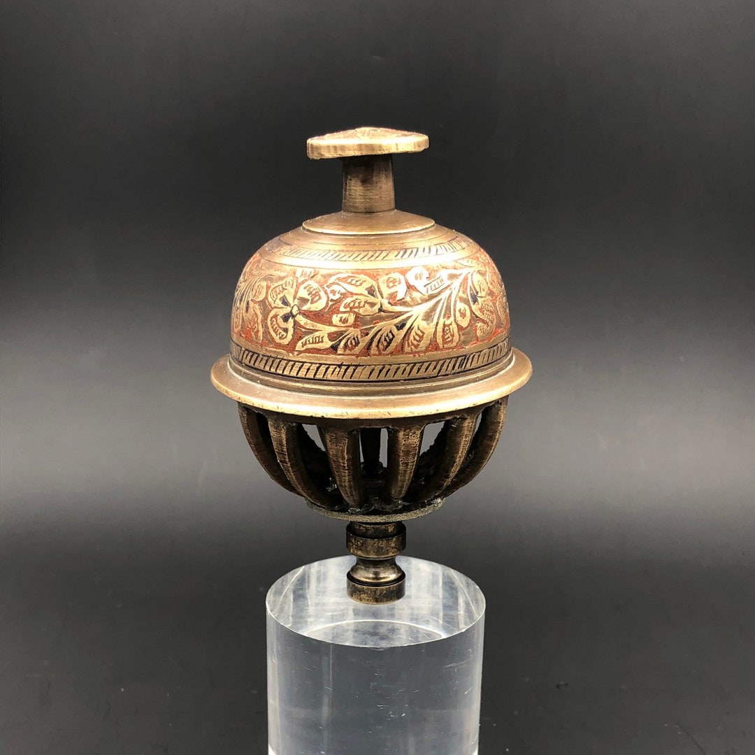Custom Made Finial Featuring an Indian Solid Brass Bell With Hand ...