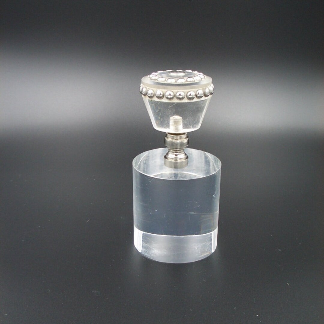 Custom Lamp Finial With Round Lucite and Silver Studs on Top and Sides ...