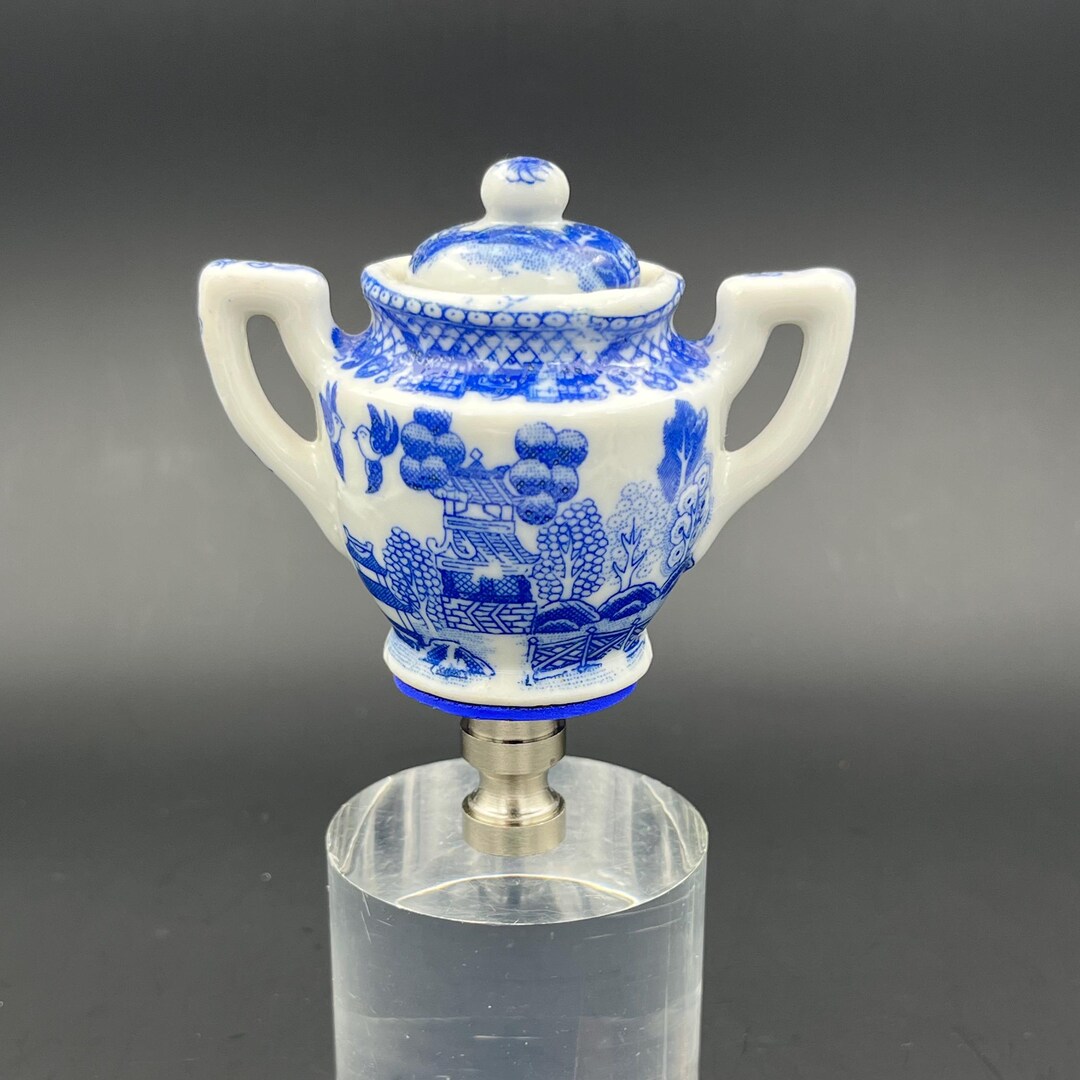 Custom Lamp Finial Featuring an Antique Staffordshire Style Double ...