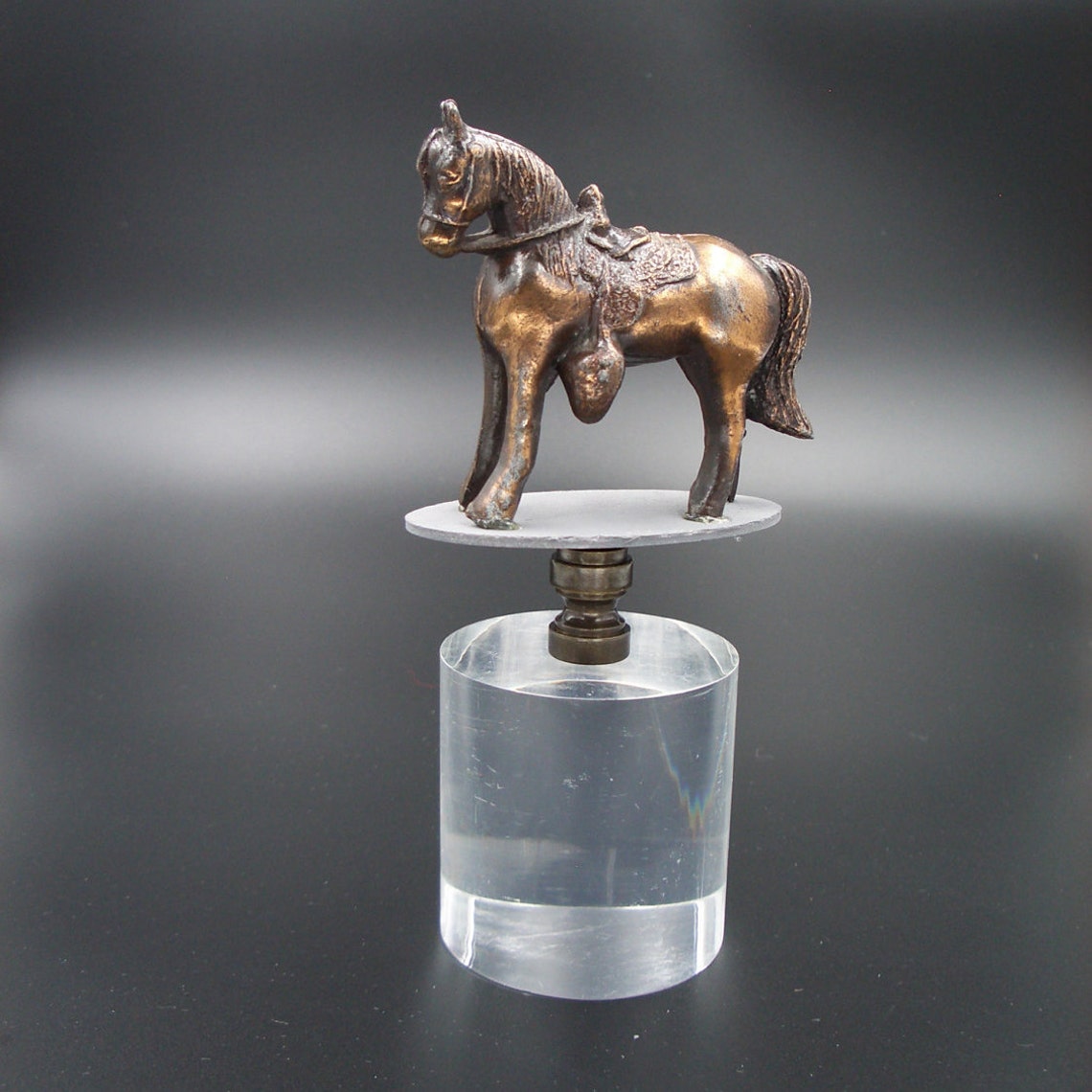 Custom Lamp Finial Featuring a Copper Colored Horse With a - Etsy