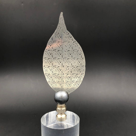 Custom Lamp Finial Featuring a Metal Perforated Silver - Etsy