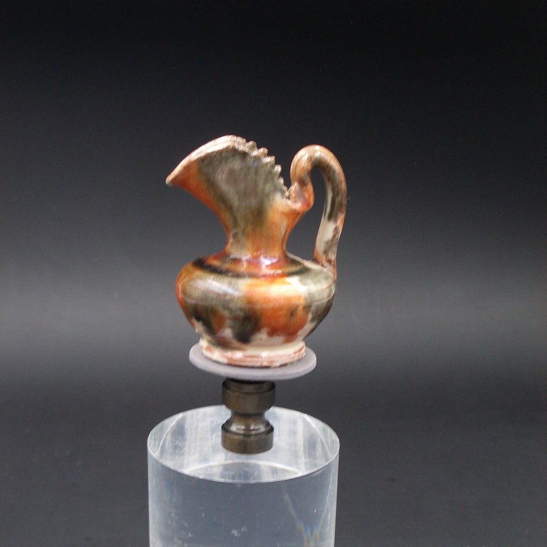 Custom Lamp Finial Featuring a Miniature Hand Made Mexican Water Jug - Etsy